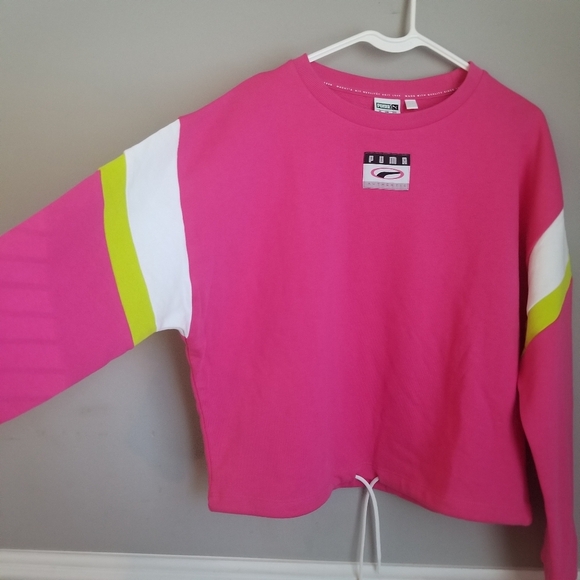 Puma | Tops | New Puma 9s Retro Pink Sweatshirt M Medium | Poshmark